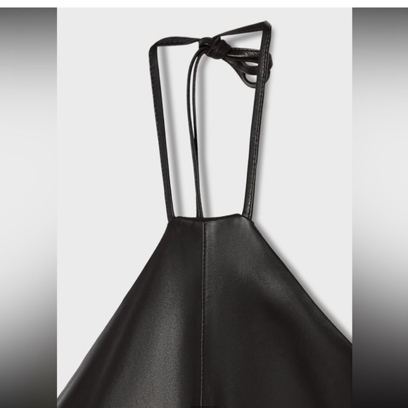 Zara | Dresses | Steven Meisel Zara Collection0 Leather Halter Dress ...